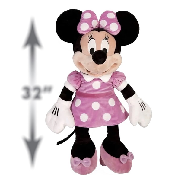 Disney | Toys | Disney Minnie Mouse Xlarge Plush Toy Pink 32 Inch Rare ...